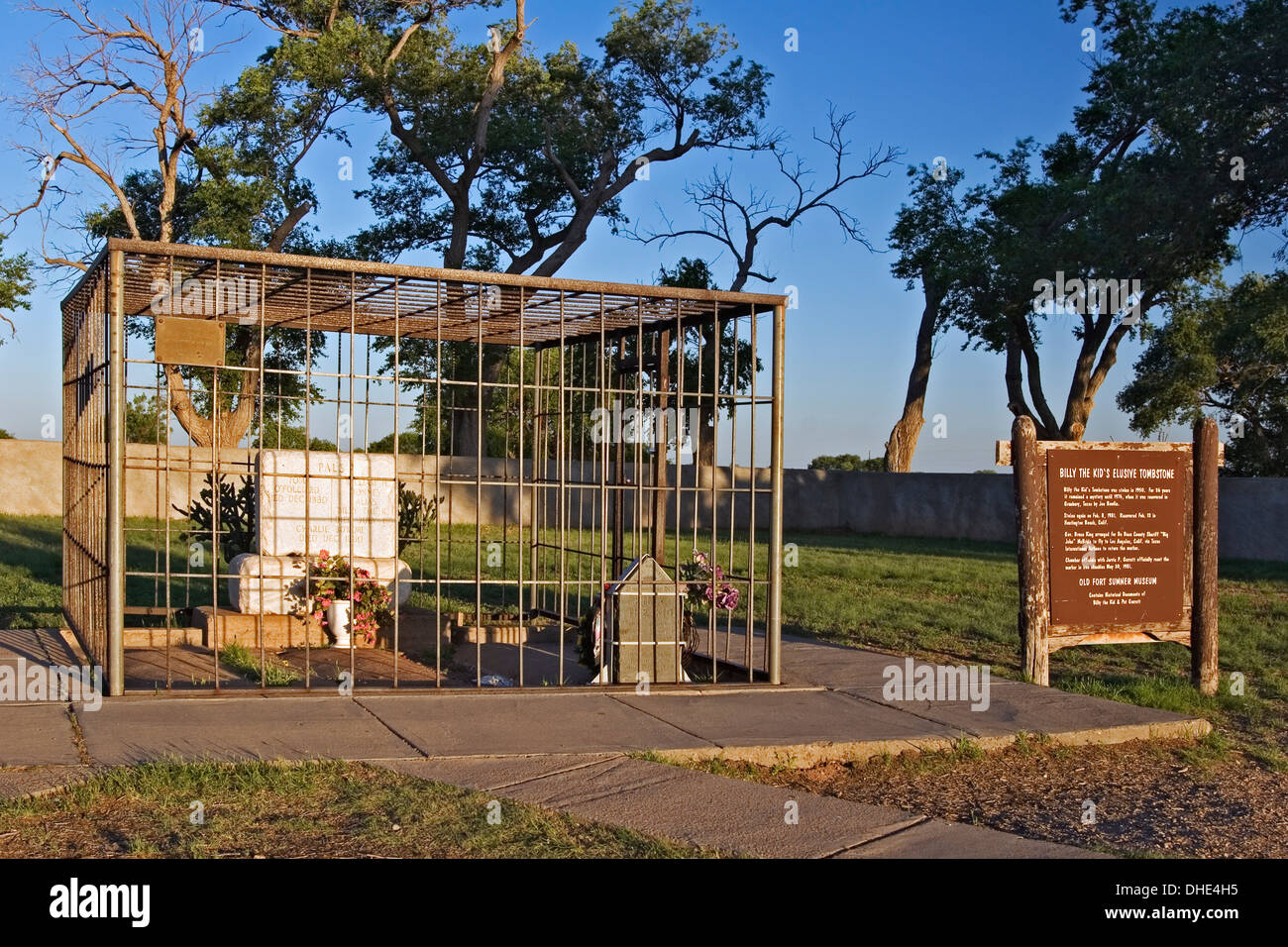 Billy the Kid's grave, Old Fort Sumner Museum, Fort Sumner, New Mexico ...