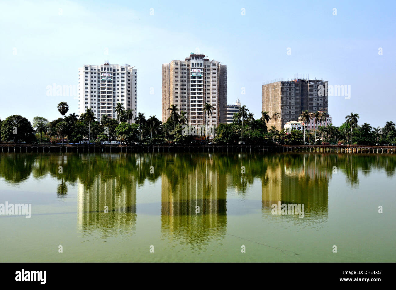 modern residential building in construction Yangon Myanmar Stock Photo ...