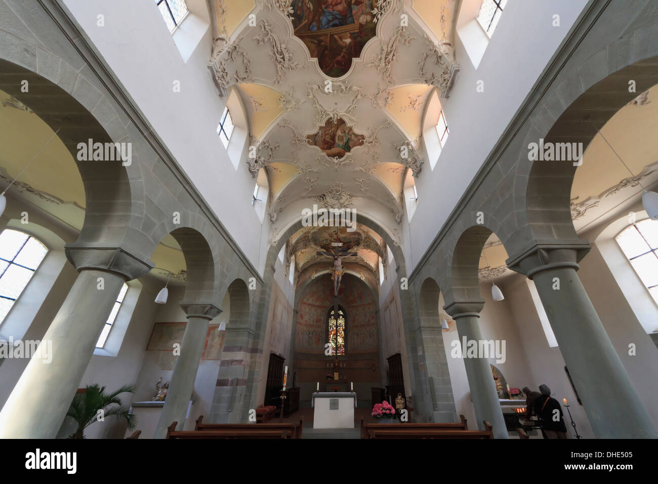 Rococo crucifixion over the main altar of the Sank Peter und Paul ...