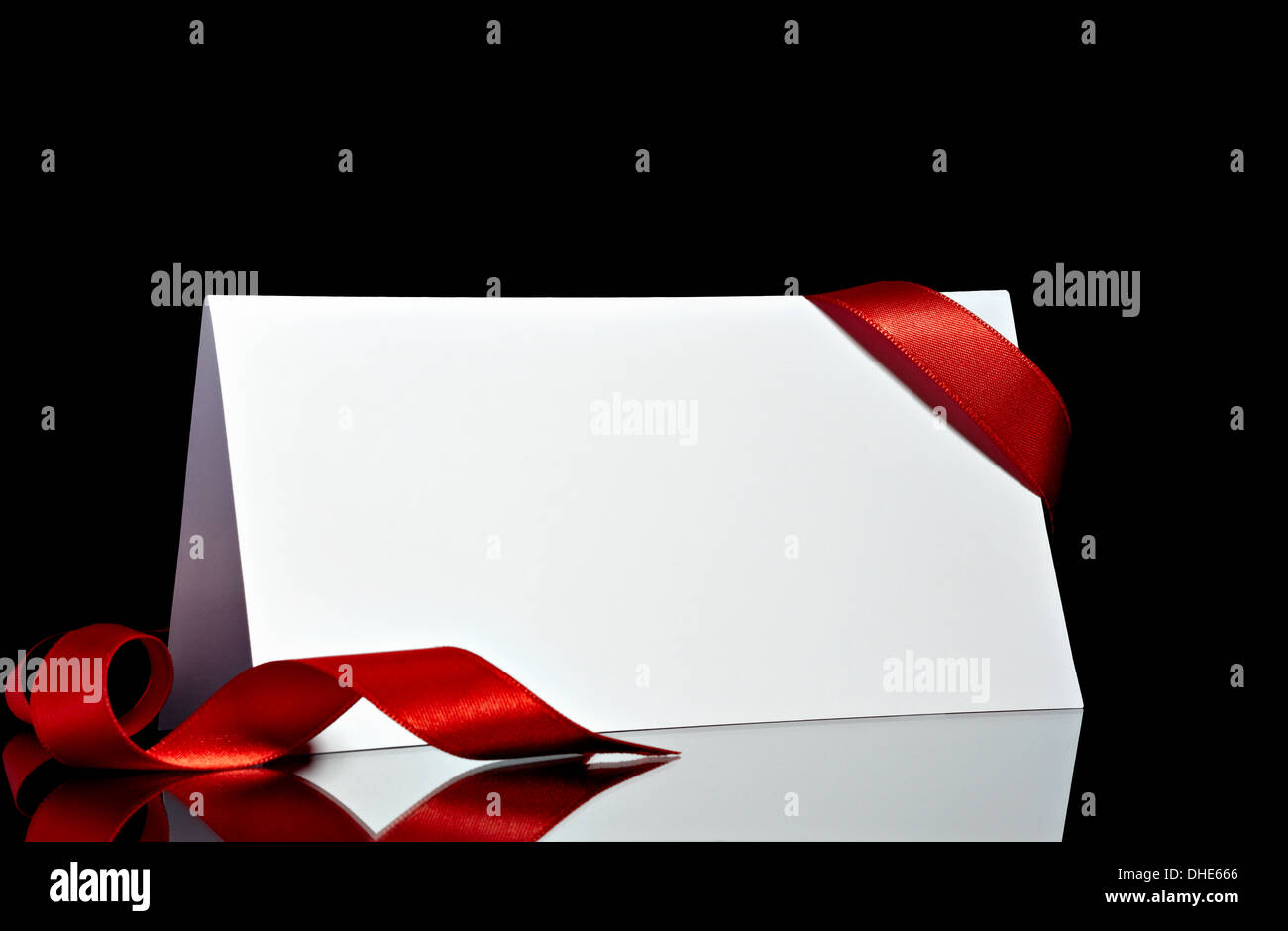 note with ribbon Stock Photo - Alamy