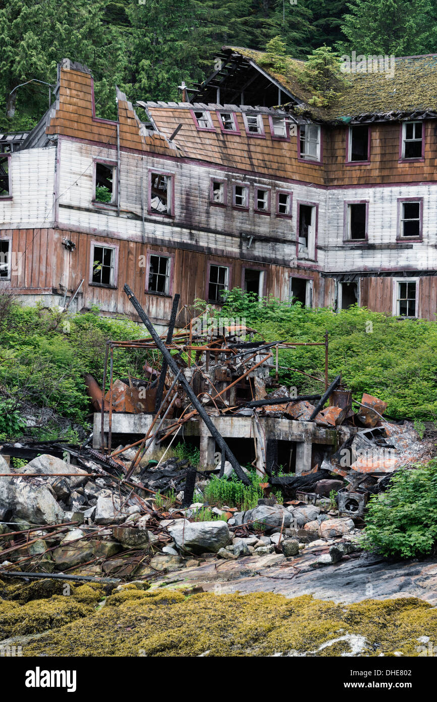Remains of the hotel and bunkhouse, Butedale, Princess Royal Island ...