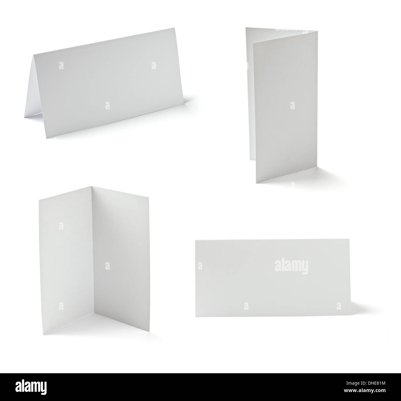 collection of various folded cards on white background. each one is ...