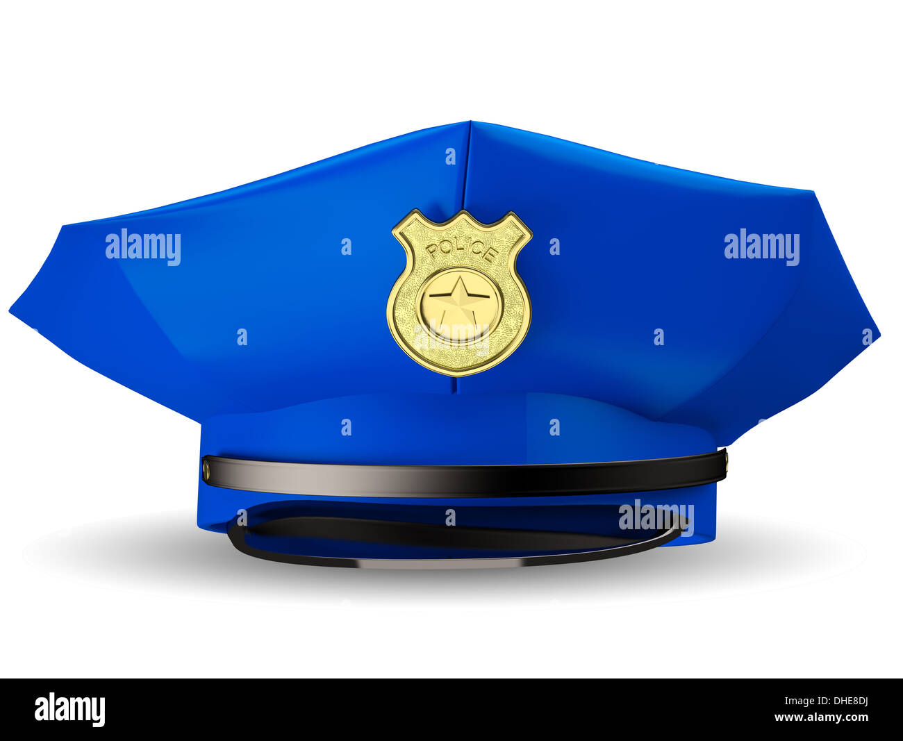 3d illustration of police cap on white background Stock Photo - Alamy