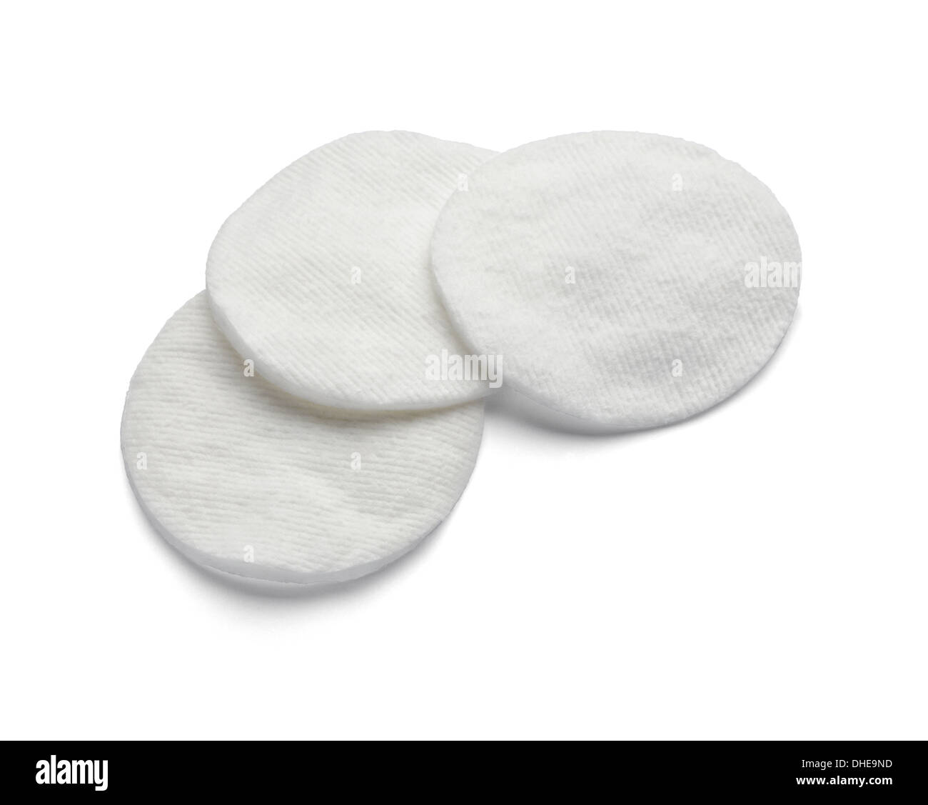 close up of cotton pads on white background with clipping path Stock ...
