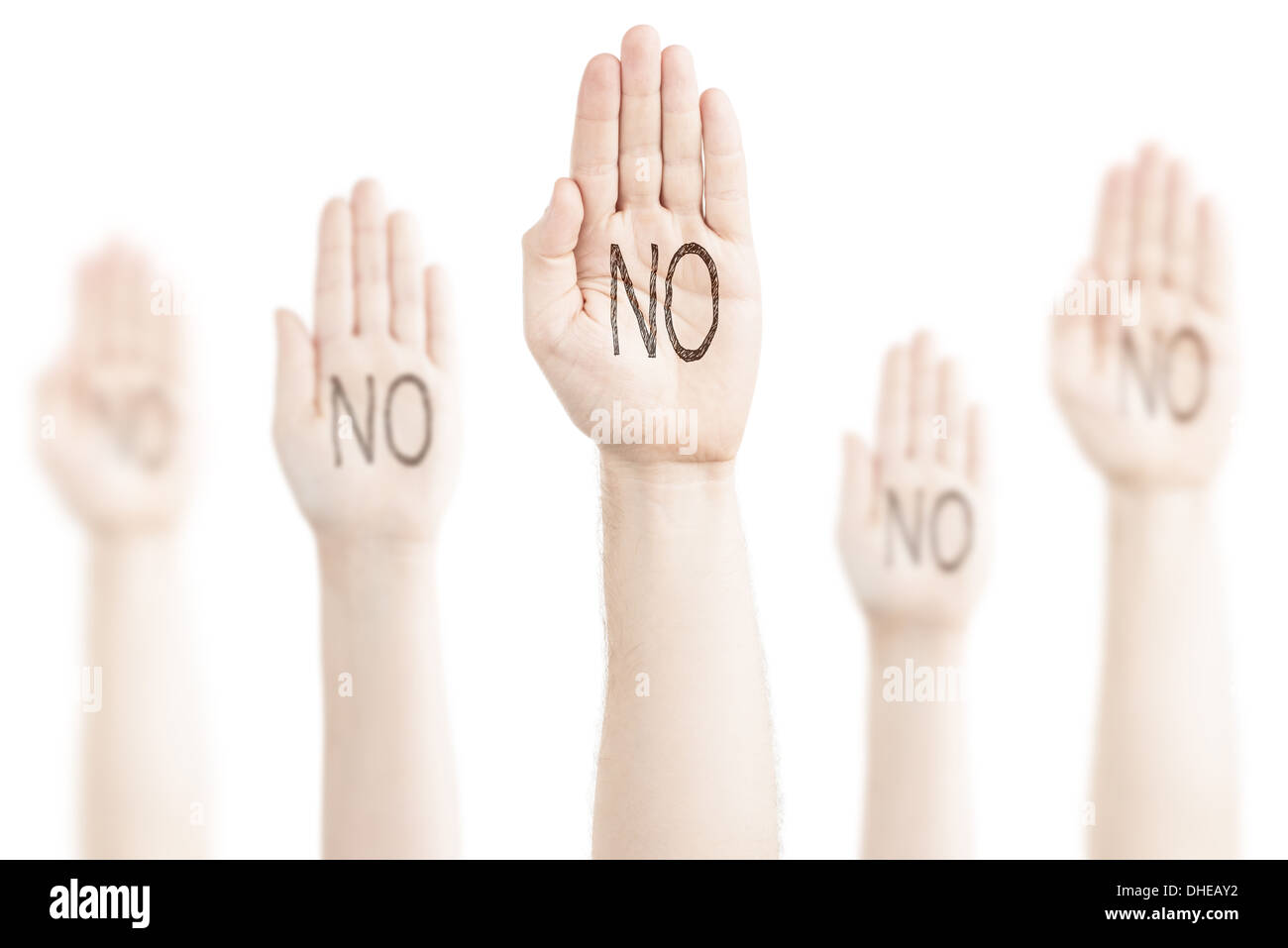 Hands raised protest hi-res stock photography and images - Alamy