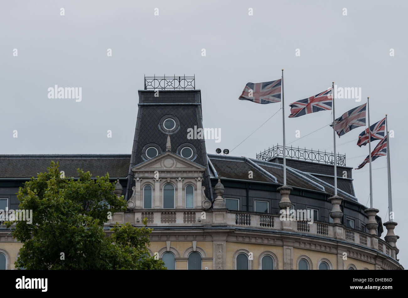 Flags on top of building hi-res stock photography and images - Alamy