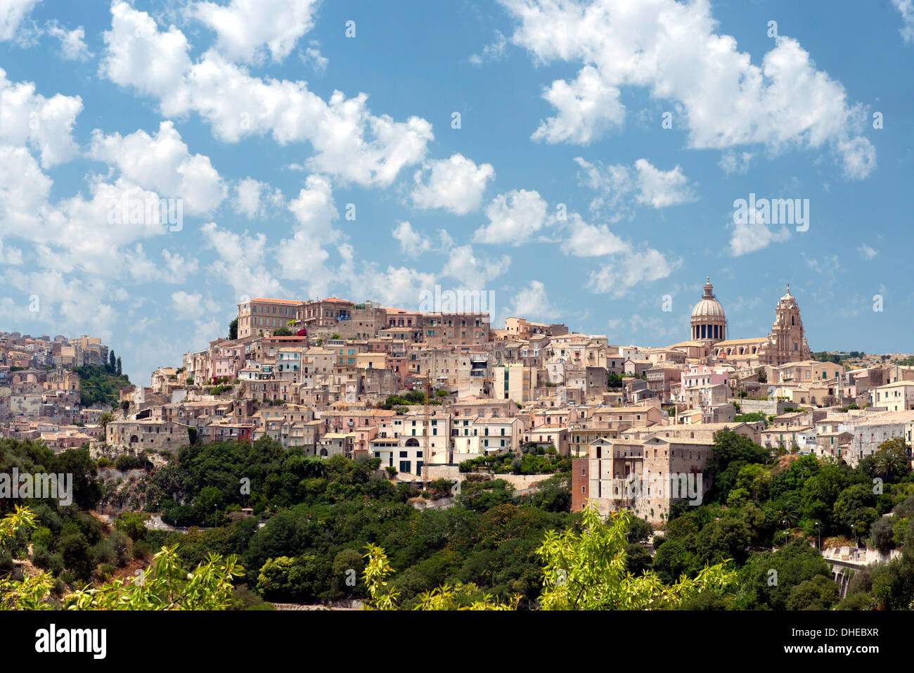 A view of the Baroque city of Ragusa, UNESCO World Heritage Site, in ...