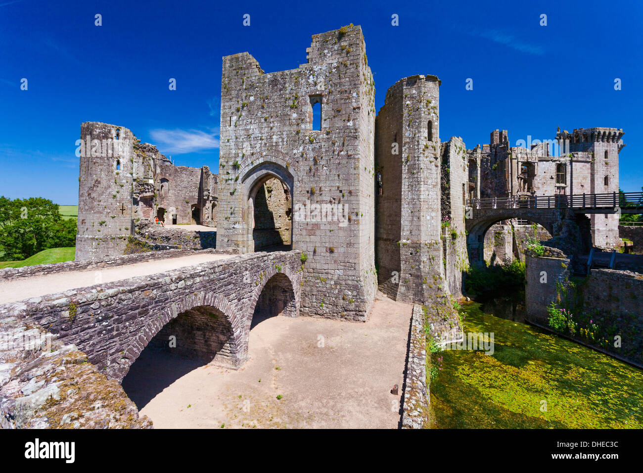 Raglan Castle, Monmouthshire, Wales, United Kingdom, Europe Stock Photo ...