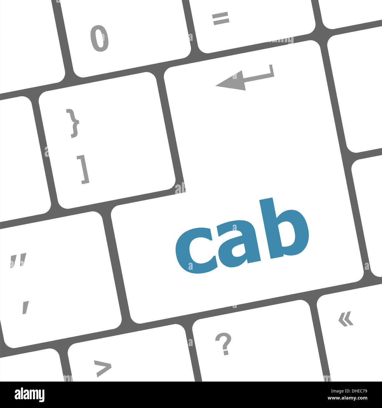 cab word on computer pc keyboard key Stock Photo - Alamy