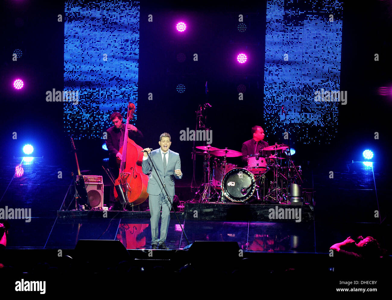 Michael Buble performing in concert at the Ahoy stadium. Rotterdam, the ...