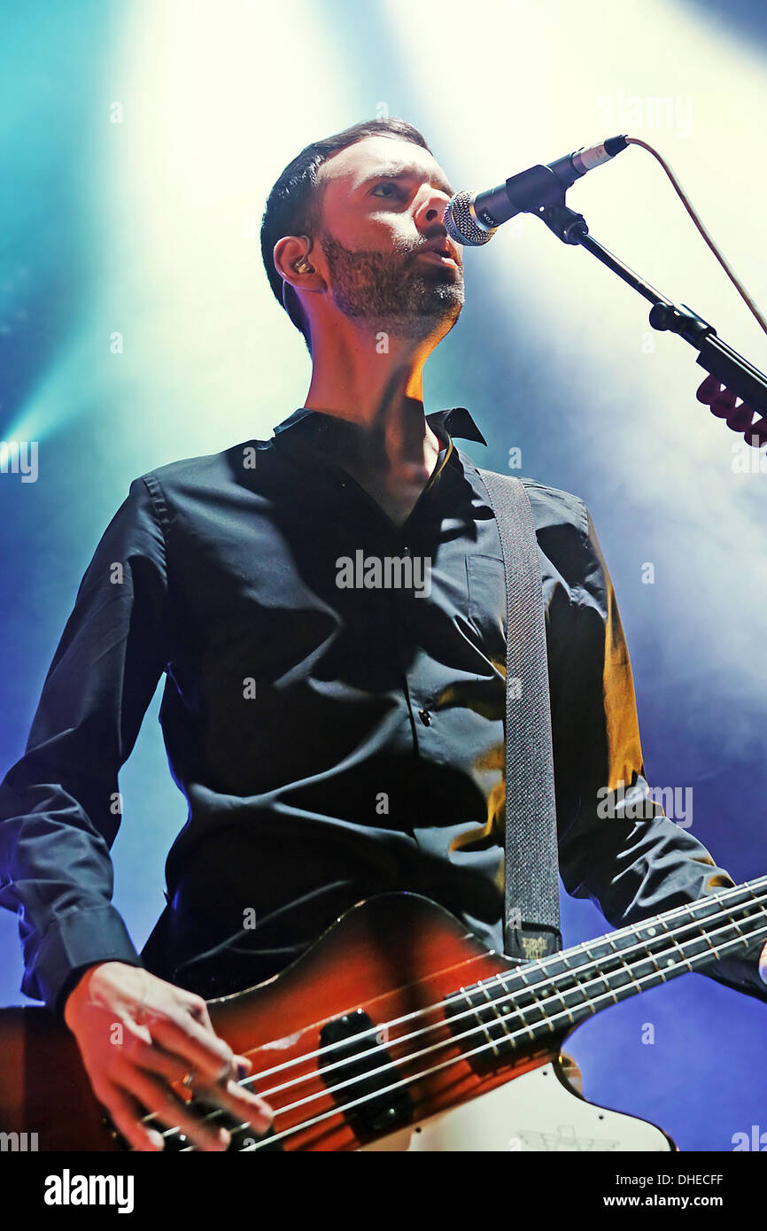 Stefan Olsdal of Placebo performing at the Liverpool Olympia. Liverpool ...