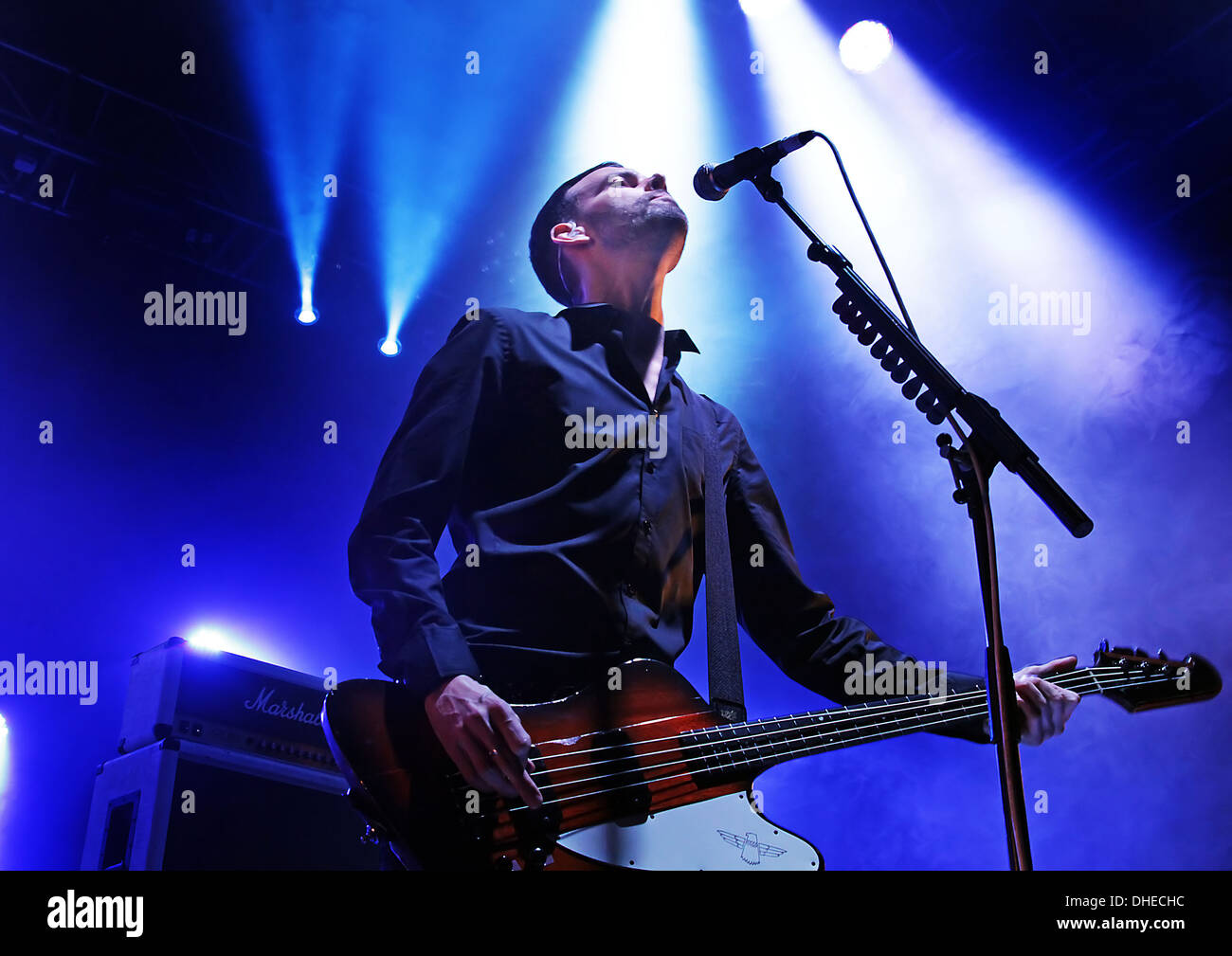 Stefan Olsdal of Placebo performing at the Liverpool Olympia. Liverpool ...