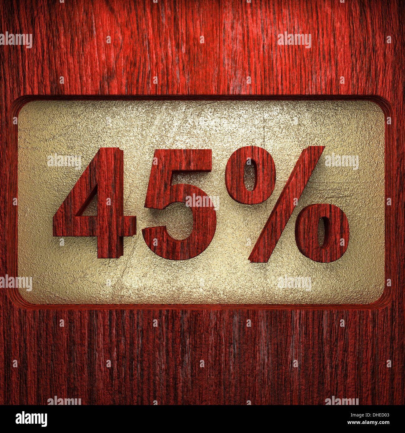 red wood sign golden background Stock Photo - Alamy