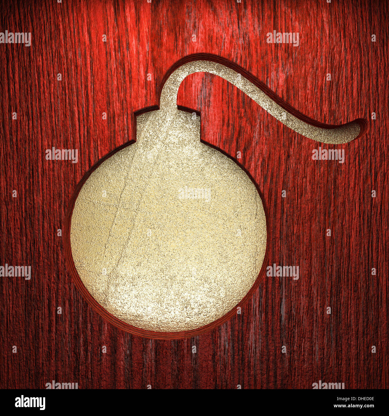 red wood sign golden background Stock Photo - Alamy