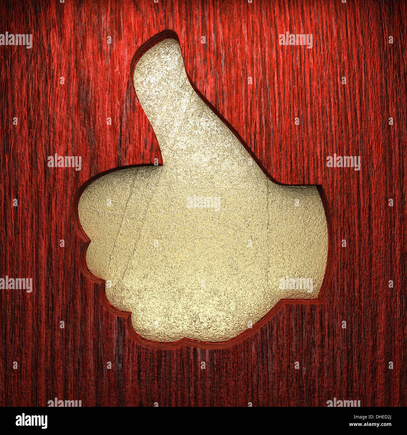 red wood sign golden background Stock Photo - Alamy