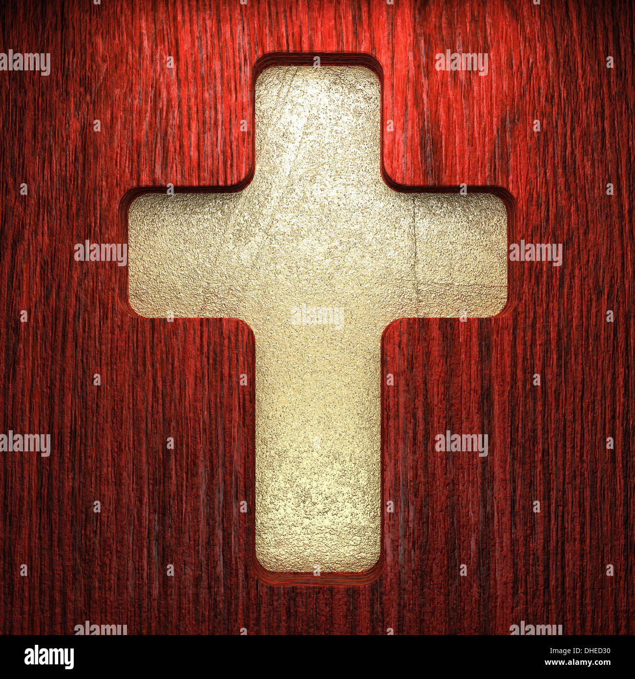 red wood sign golden background Stock Photo - Alamy