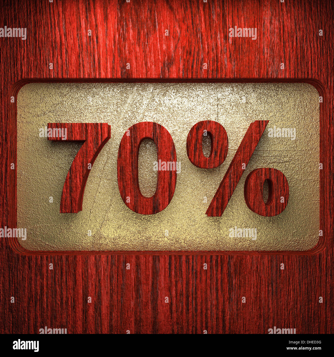 red wood sign golden background Stock Photo - Alamy