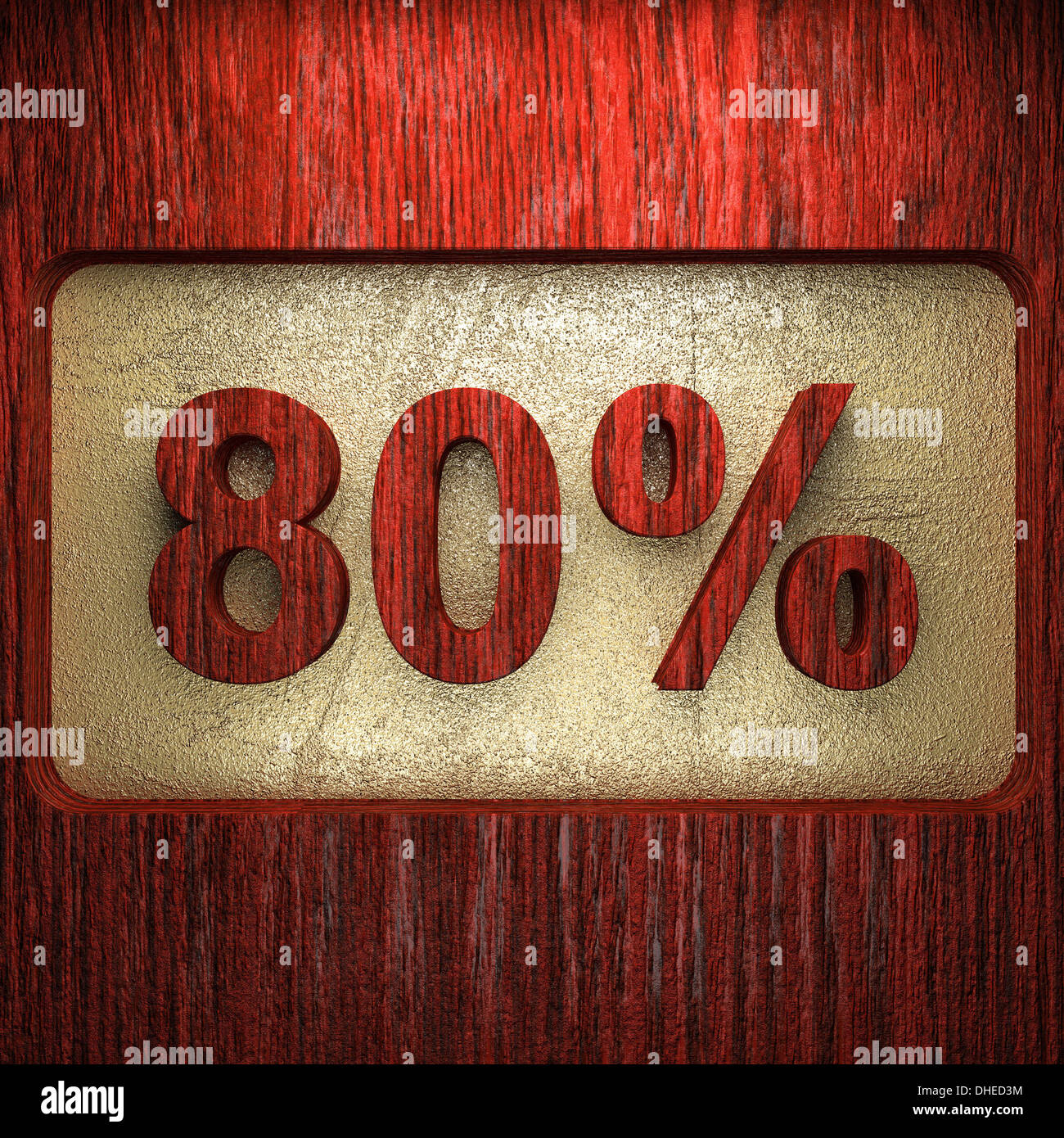 red wood sign golden background Stock Photo - Alamy