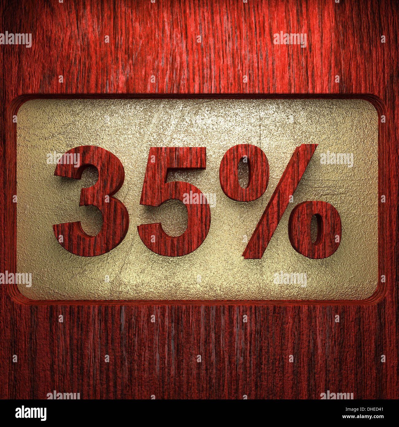 red wood sign golden background Stock Photo - Alamy