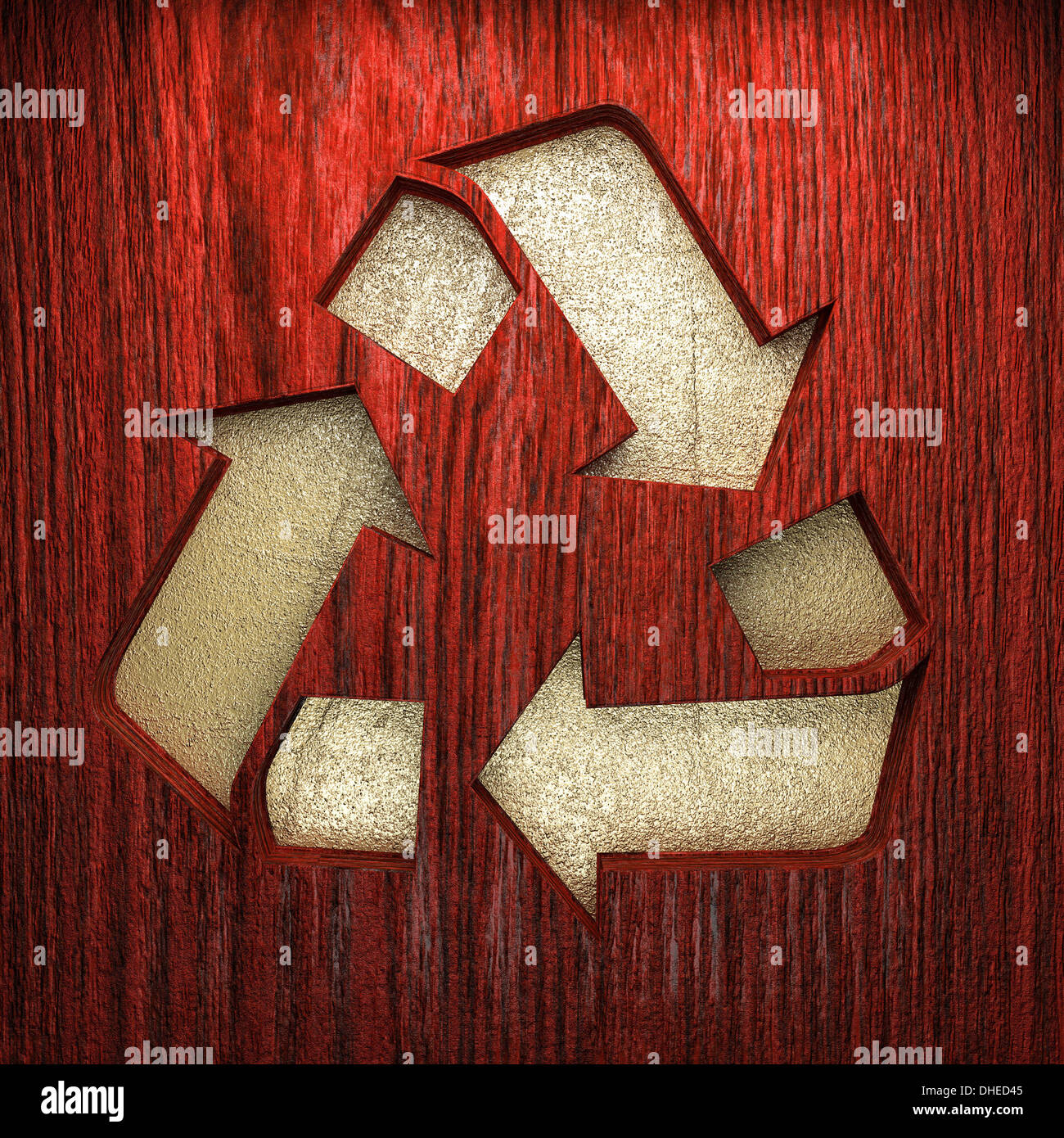 red wood sign golden background Stock Photo - Alamy