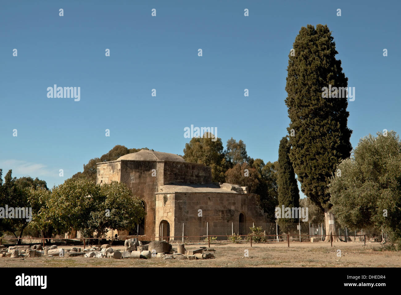 The Basilica of St. Titus (7th century) in the archaeological site of ...