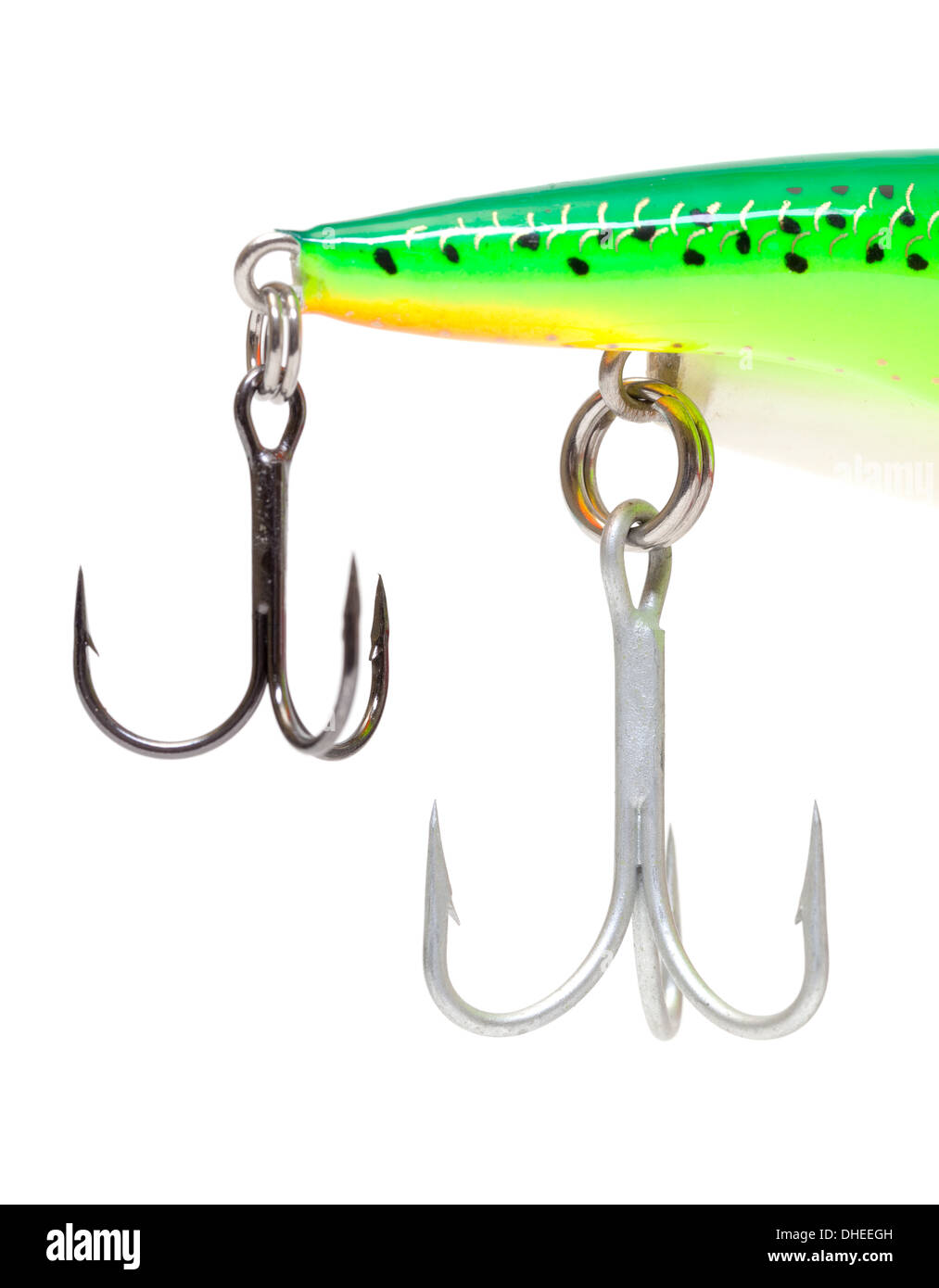 Treble fish hook isolated Stock Photo - Alamy