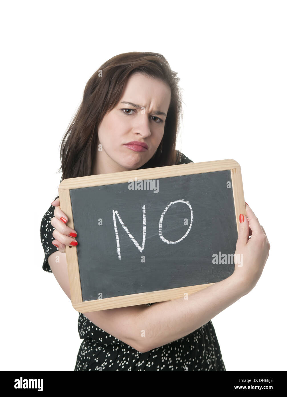 Young woman showing no sign hi-res stock photography and images - Alamy