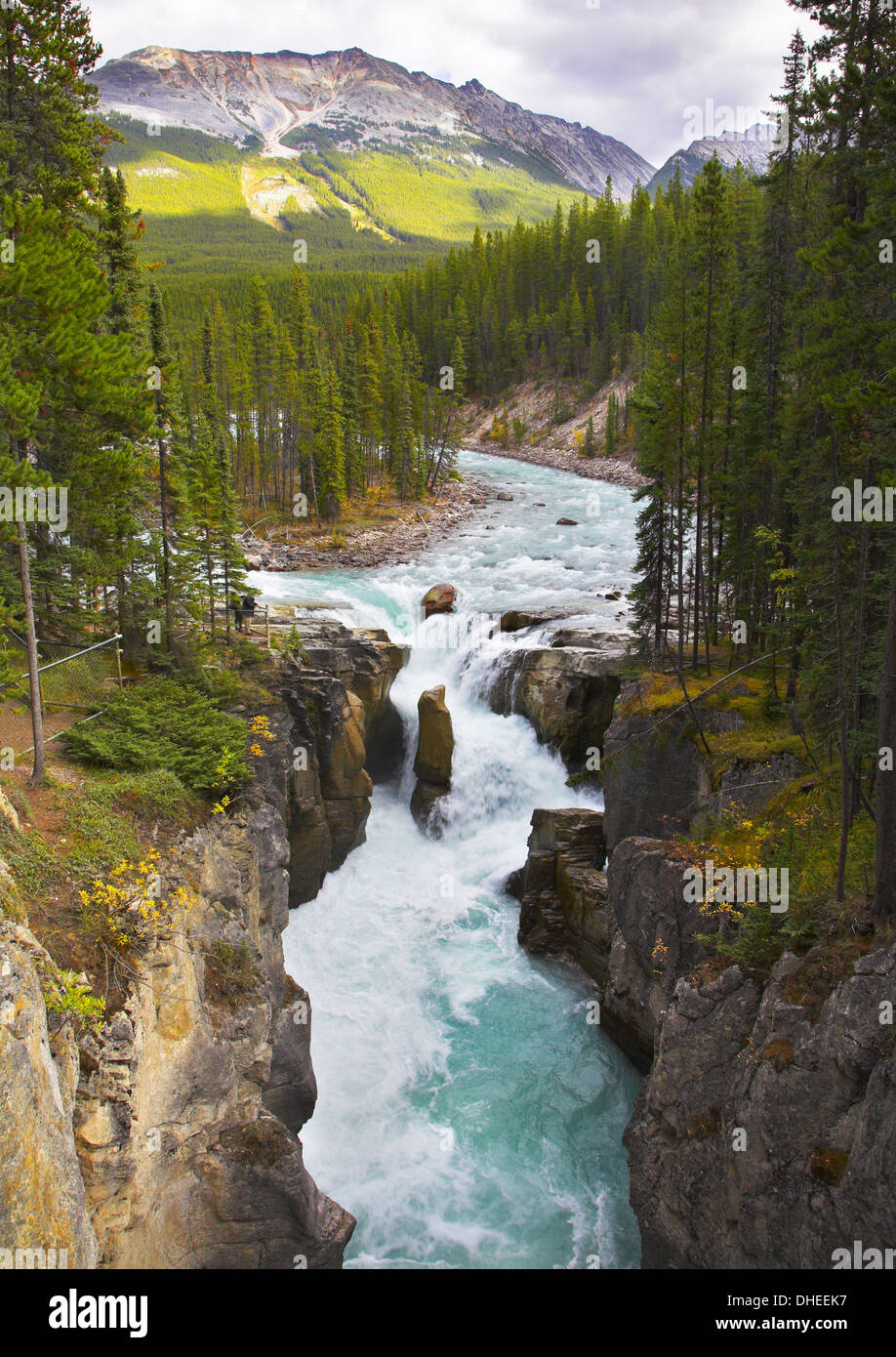 The rapid current in a narrow canyon Stock Photo - Alamy