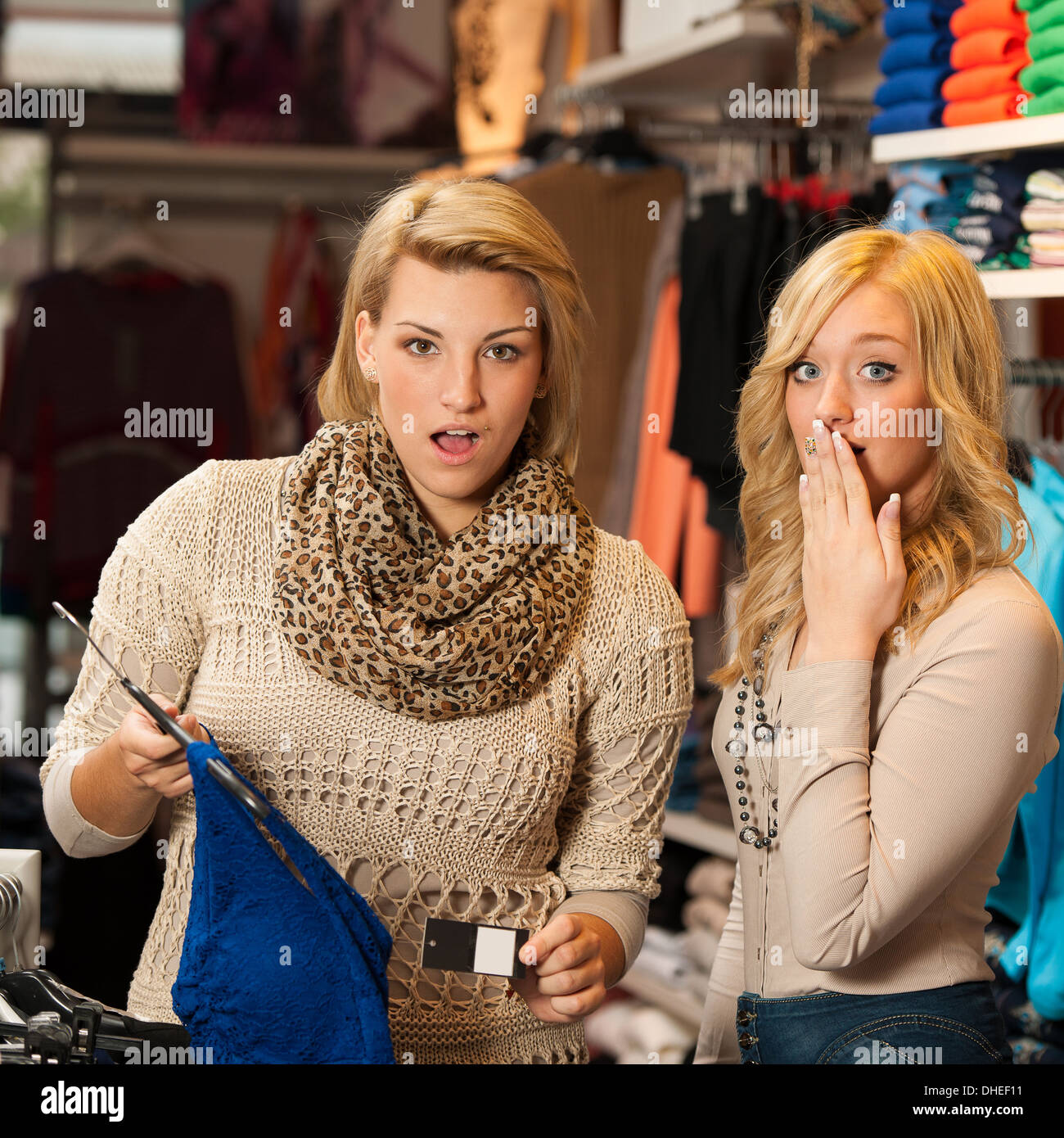 Woman shopping price shock hi-res stock photography and images - Alamy