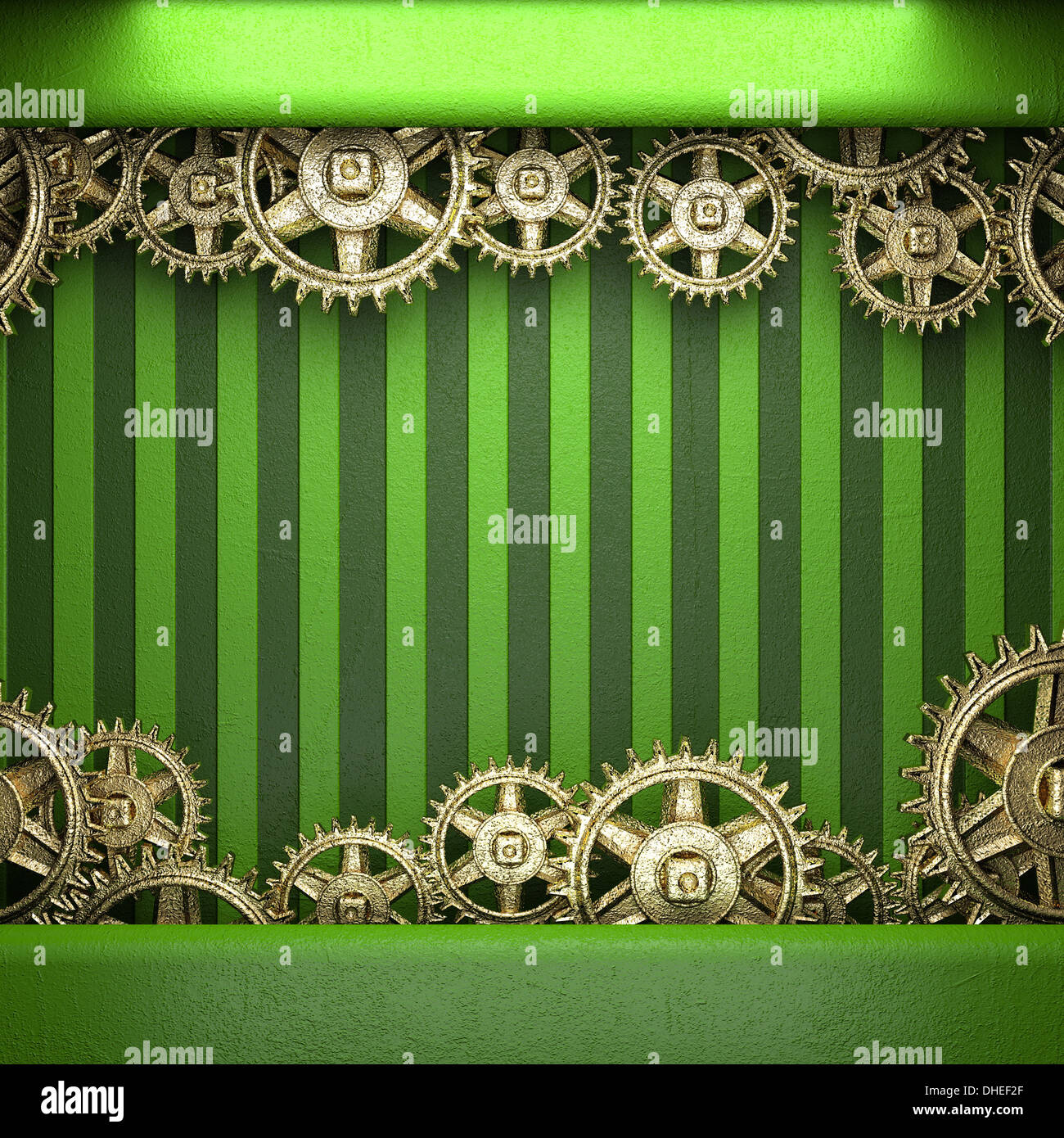 gear wheels on green background Stock Photo - Alamy