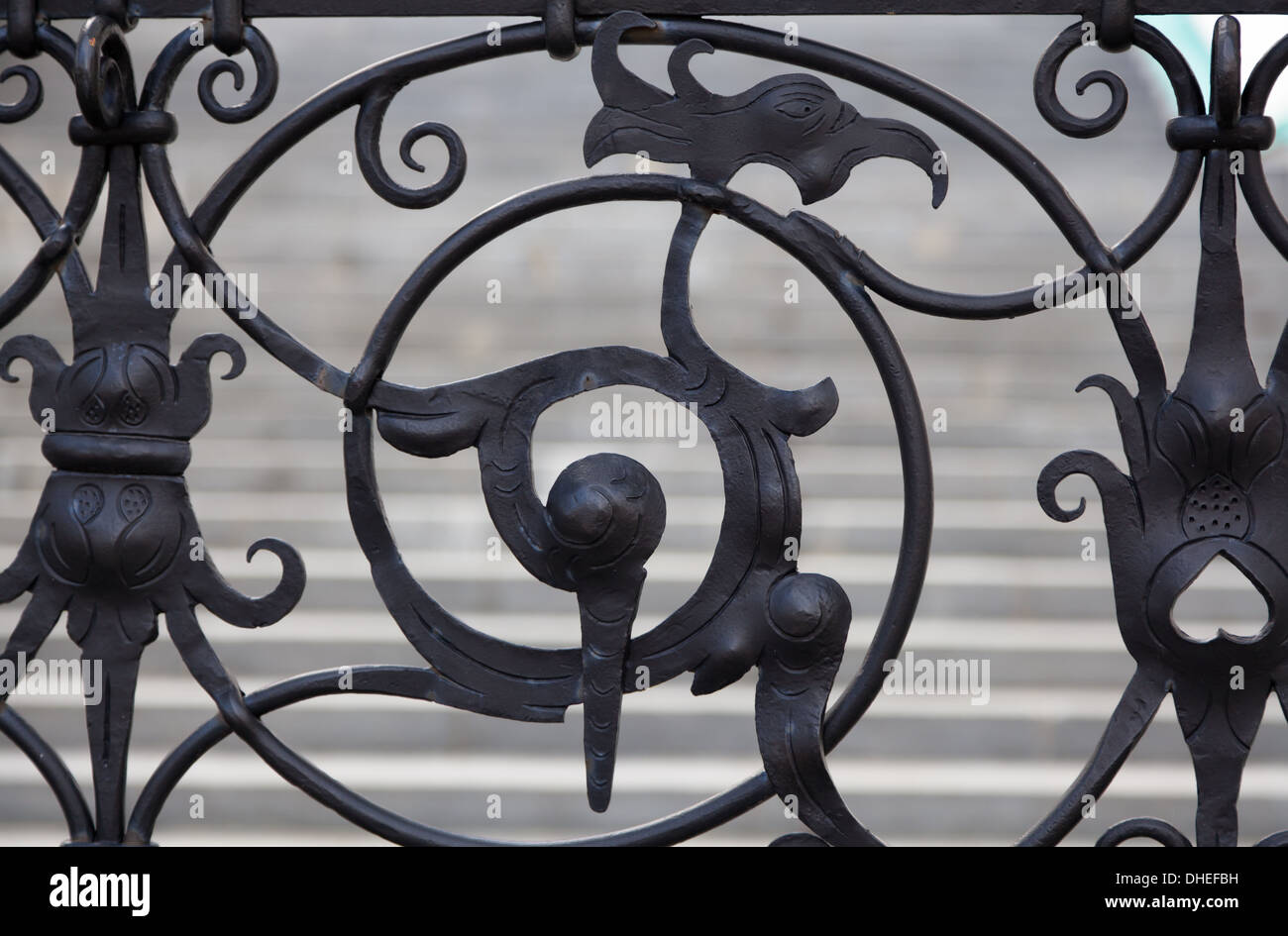 Wrought-iron gates of the Faceted Chamber of the Moscow Kremlin Stock ...