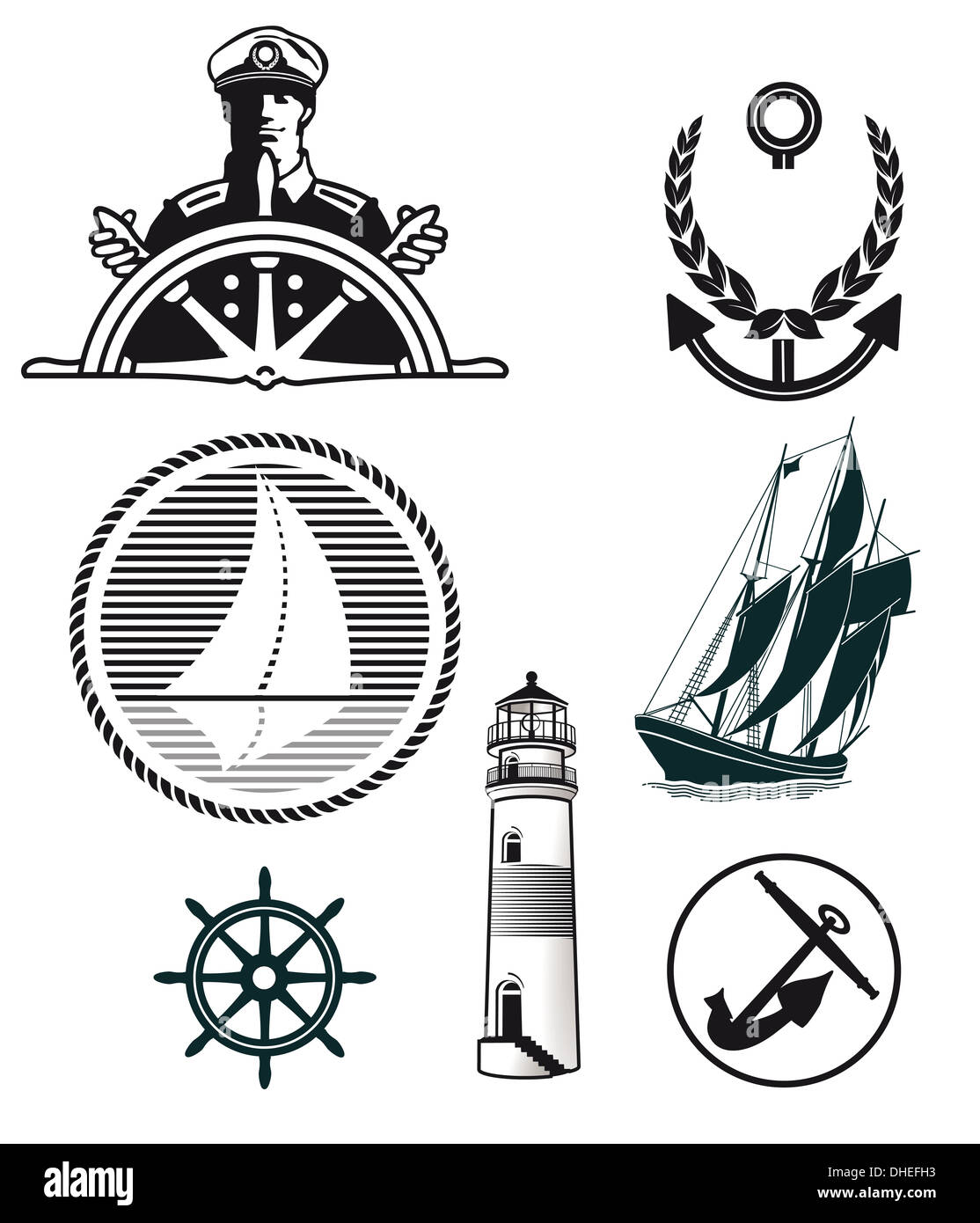 Segelboot zeichen Cut Out Stock Images & Pictures - Alamy