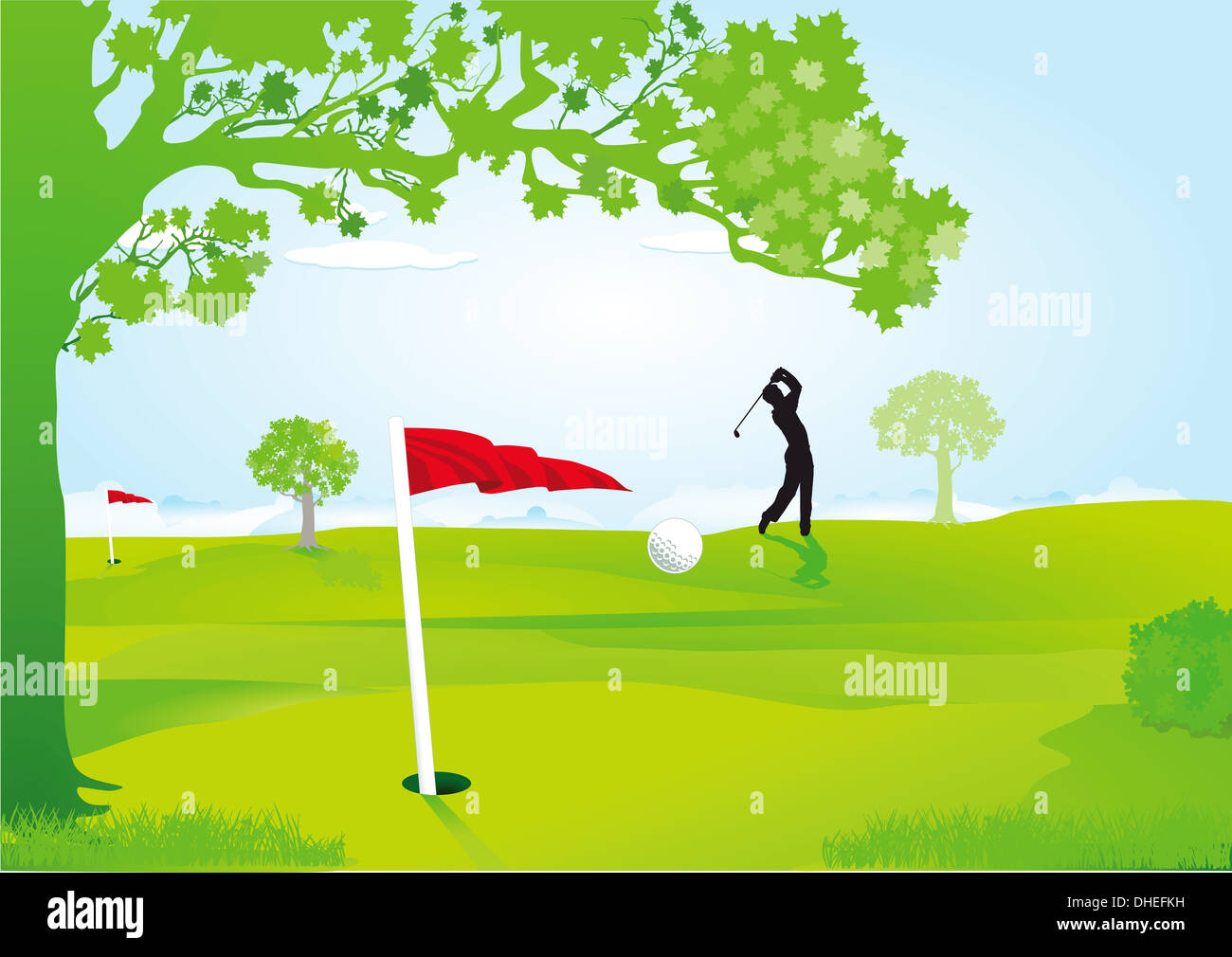 Golfers on tee hi-res stock photography and images - Alamy
