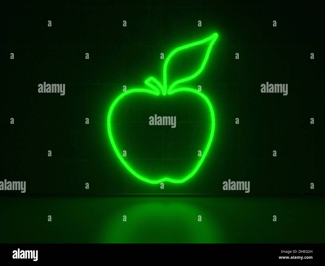 Apple - Series Neon Signs Stock Photo - Alamy