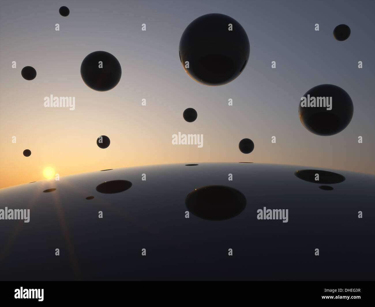 Sky full of Spheres Stock Photo - Alamy