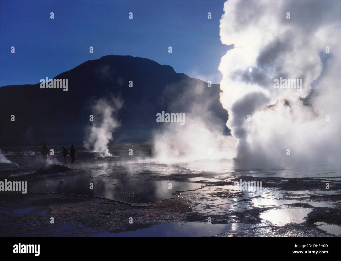 Steam Rising From Geysers and Fumaroles, El Tatio, Atacama, Chile Stock ...