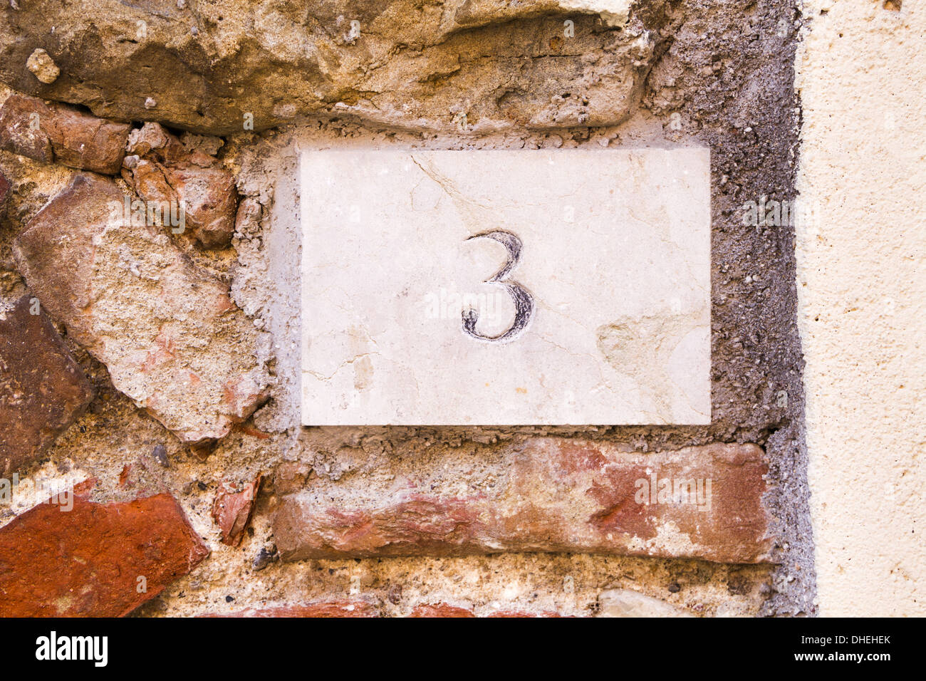 house number 3 Stock Photo - Alamy