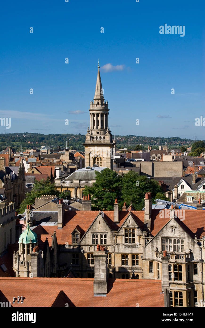 Cityscape from University Church, Oxford, Oxfordshire, England, United ...