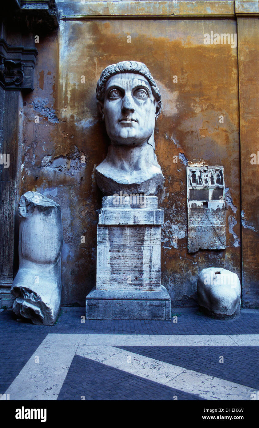 Incomplete Statue, Palace of the Conservatori, Rome, Italy Stock Photo ...