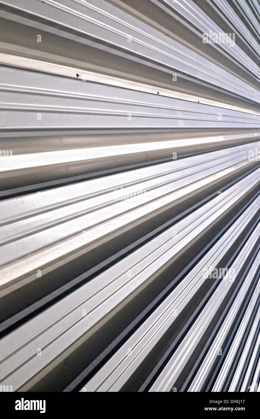 Trapezoidal sheet metal vertical profile Stock Photo - Alamy