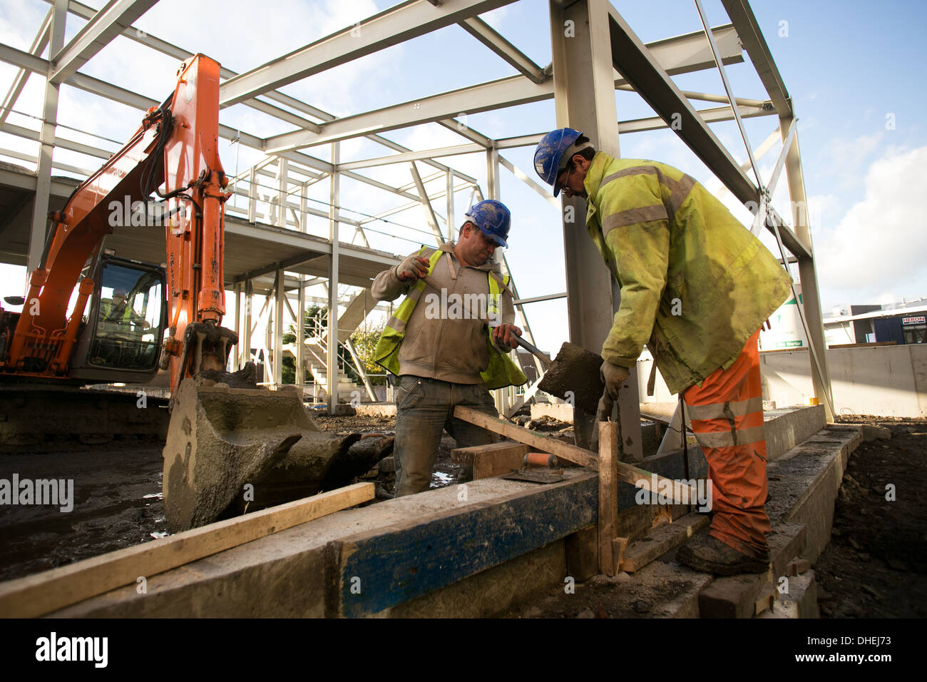 Construction work on a building site in Bolton , Greater Manchester ...