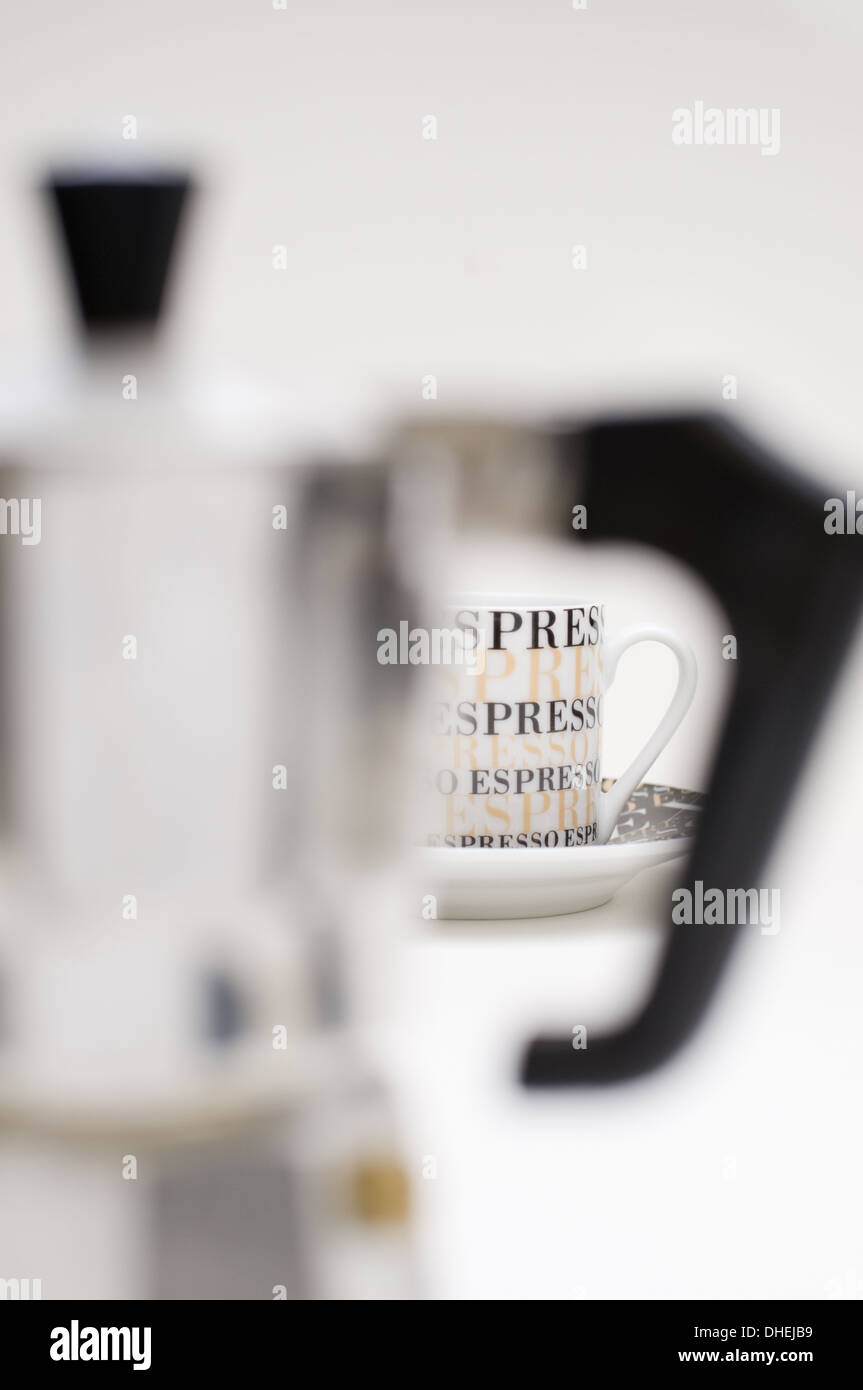espresso jug in front Stock Photo - Alamy