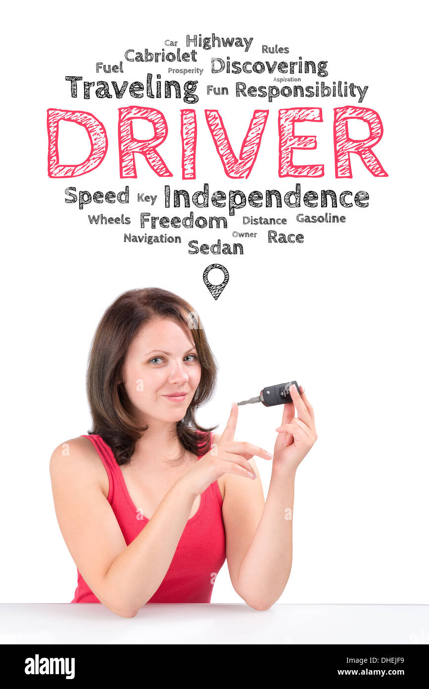 Driver in car navigation Cut Out Stock Images & Pictures - Alamy