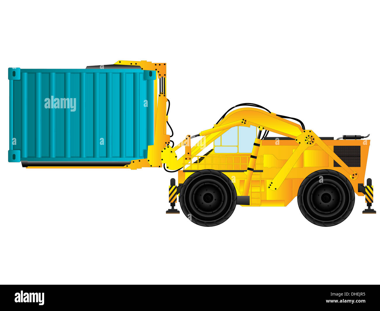 Container handler, forklift Stock Photo - Alamy