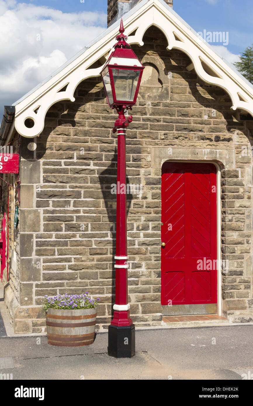 Old-fashioned, 19th century gas type (now converted to elecctric light ...