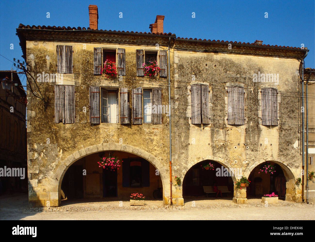 Medieval Stone House, La Bastide d'Armagnac, Landes, Aquitaine, France ...