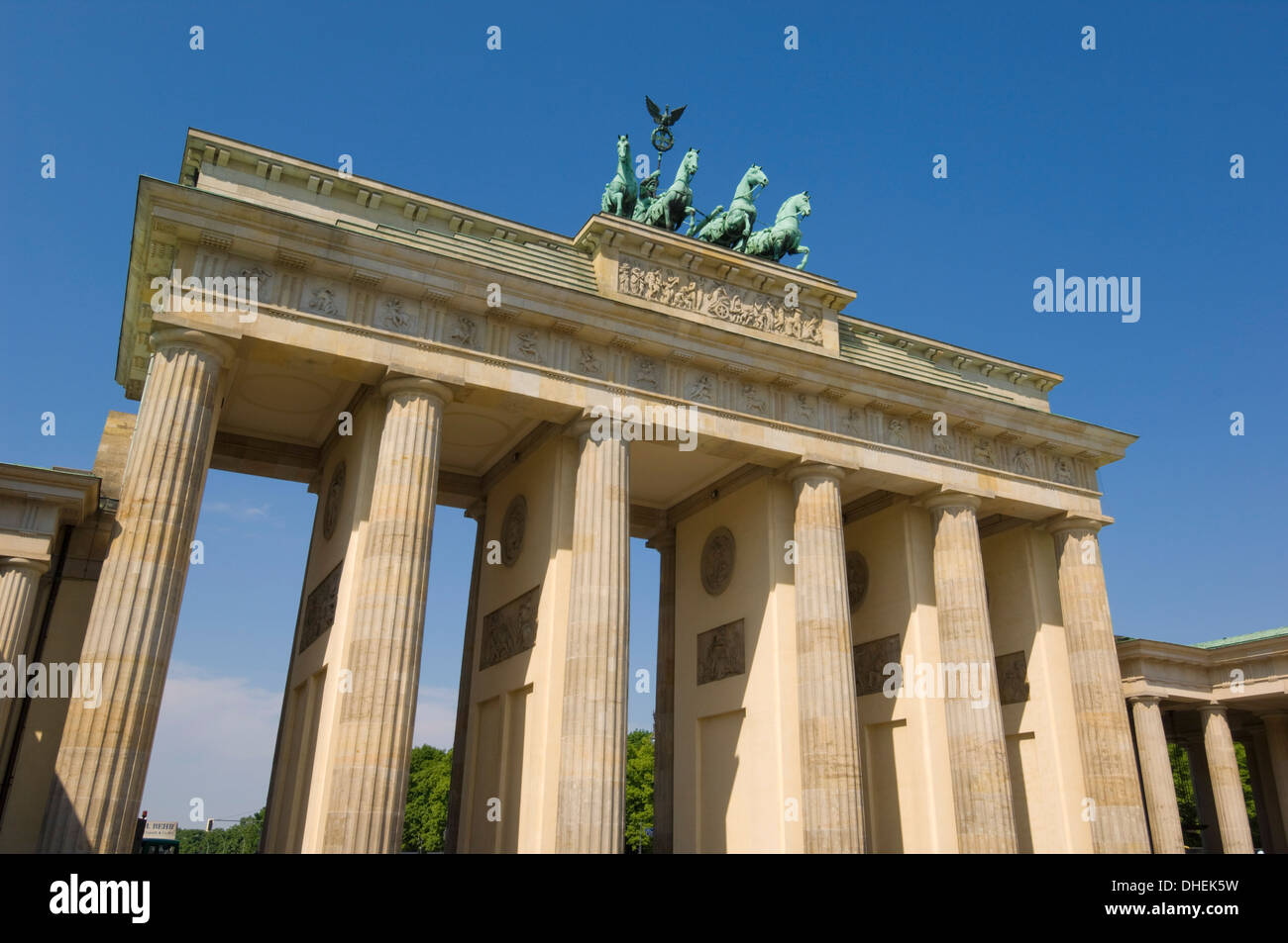 The Brandenburg Gate with the Quadriga winged victory statue on top ...
