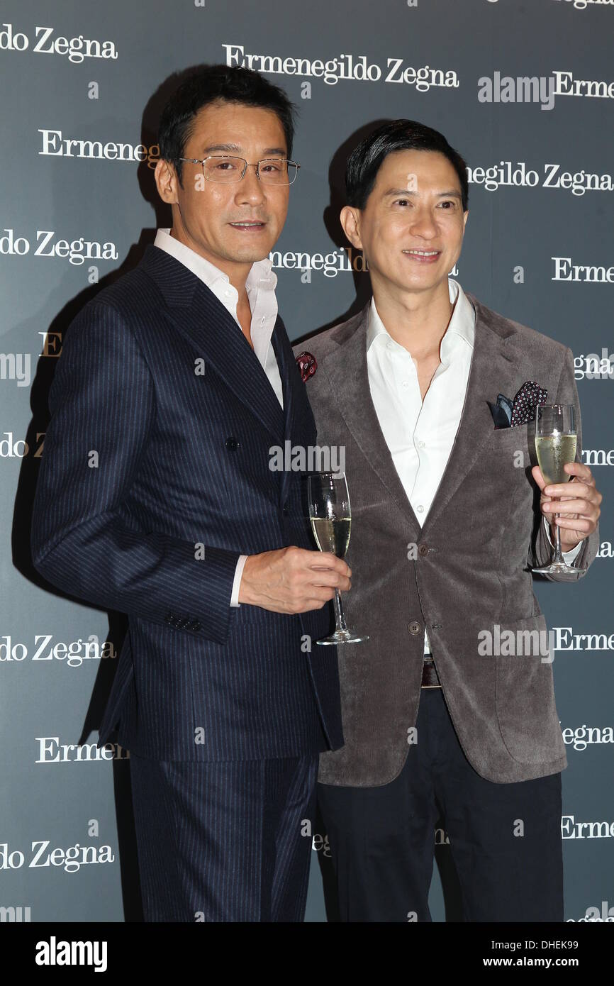 Hong Kong, China. 6th Nov, 2013. Actors Tony Leung and Nick Cheung ...