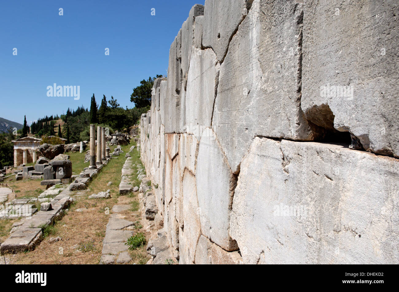 Polygonal wall greece hi-res stock photography and images - Alamy