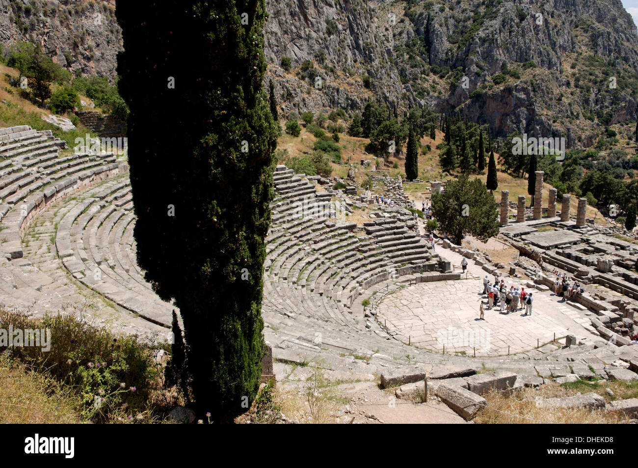 The Ancient Theater, Delphi, UNESCO World Heritage Site, Peloponnese ...